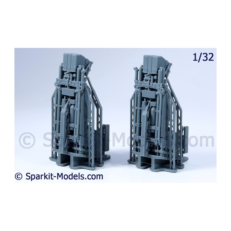 Rafale B - Mk.F16F Ejection Seats (Lowered Harness) 2Pcs- 1/32